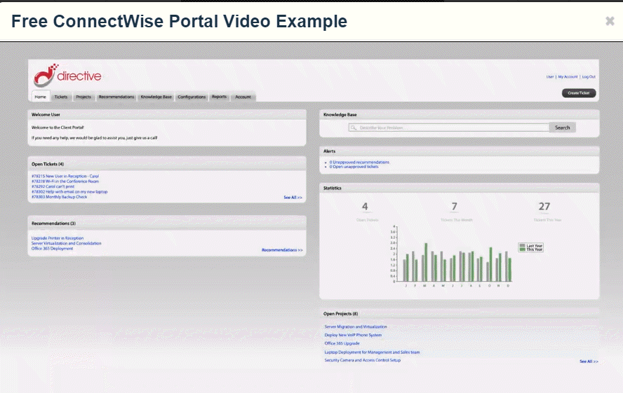 Customer Support Portal Video - ConnectWise Manage - VISIONARY 360